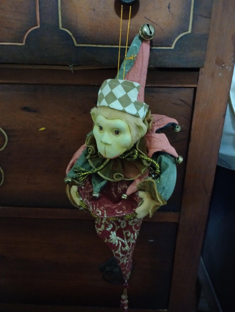 Jester, Harlequin Large Ornament Majestic Flying Monkey Doll , Wizard ...