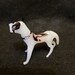 Miniature Animal Glass Dog, Black and White Dog - Etsy