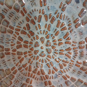 Freeform Studio Ceramic Slab Radia Green Glaze and Brown Glaze Mandala ...