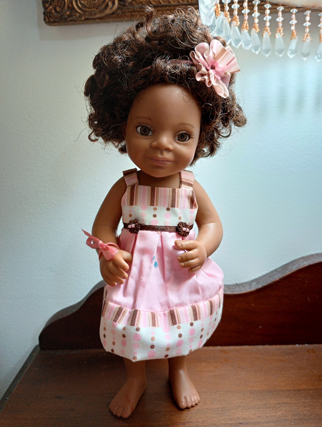 Ashton Drake Doll African American Doll With a Peach and Brown Dress - Etsy