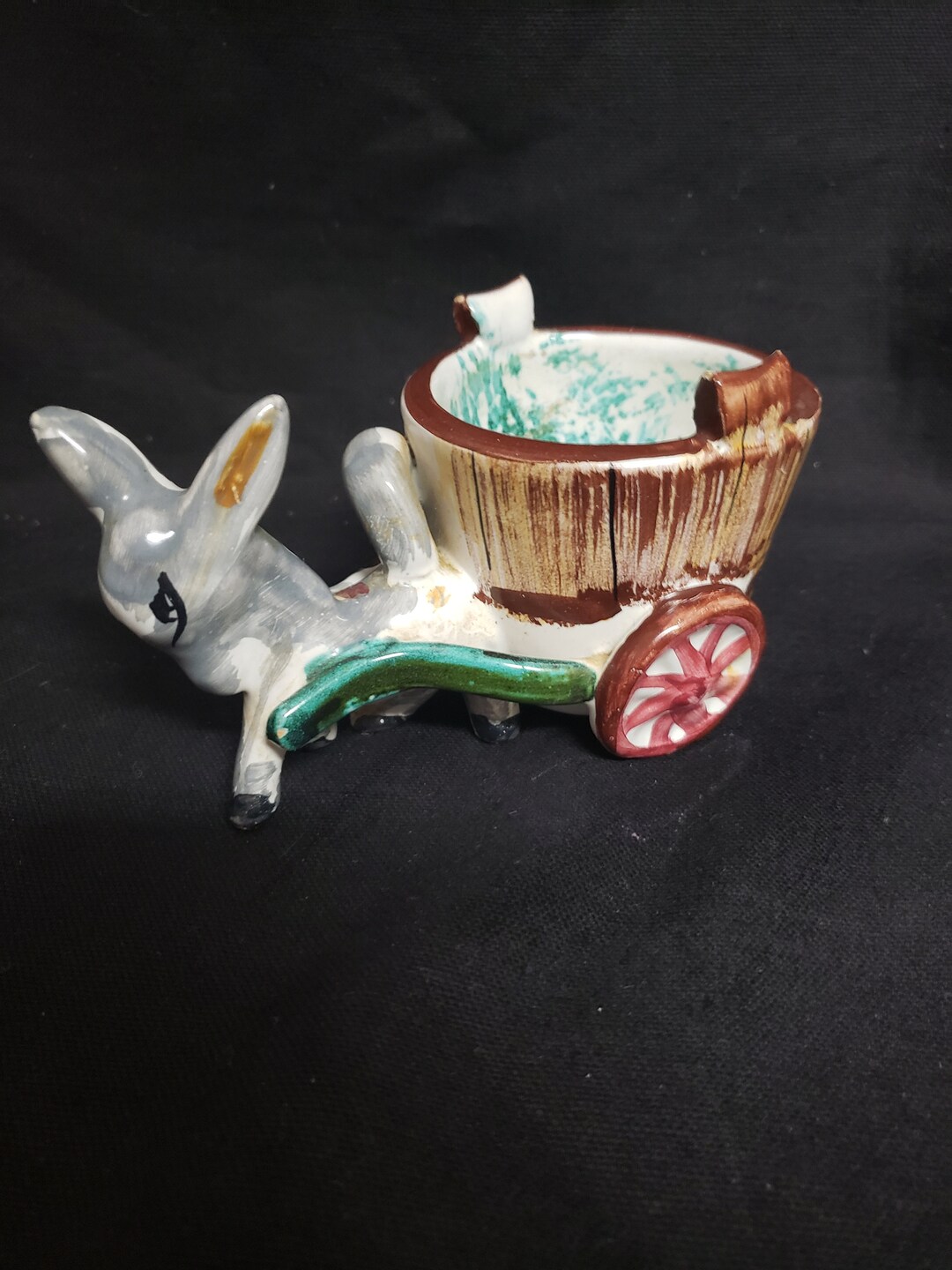 Ceramic Donkey Cart Lightweight Mexico - Etsy