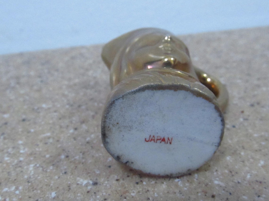 Gold Gilt Prince Toby Mini Porcelain Pitcher - Etsy