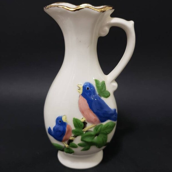 Blue Ceramic Pitcher - Etsy