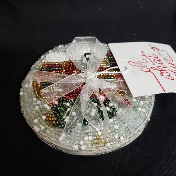 Beaded Coasters - Etsy