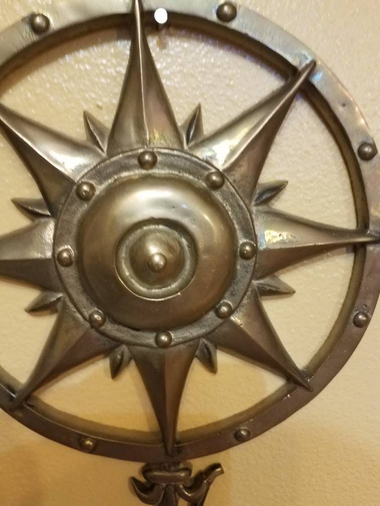 Brass Wall Hanging Compass - Etsy