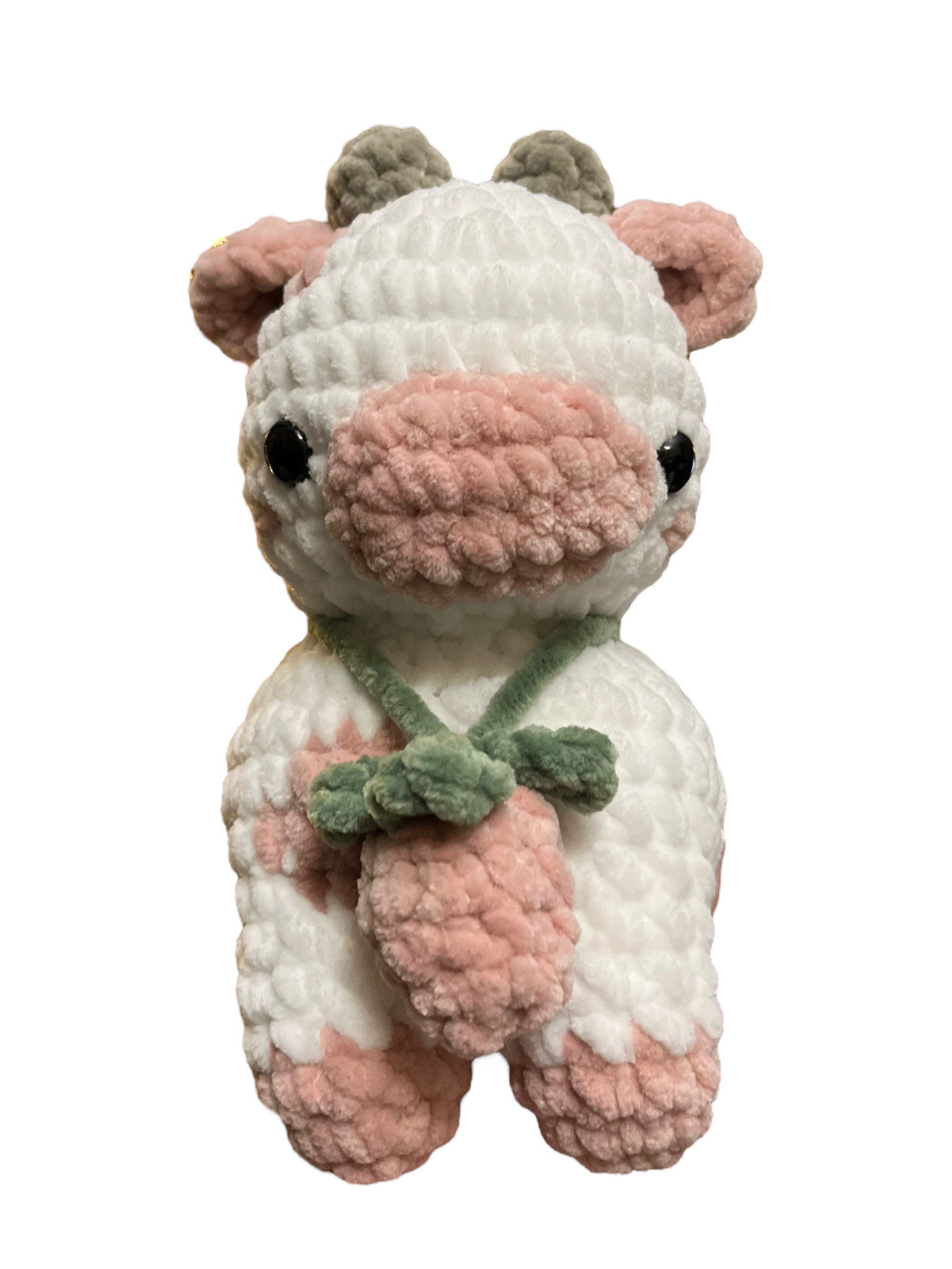 Strawberry Cow, Crochet Cow, Baby Cow, Cow Stuffed Animal, Cow Stuffie ...
