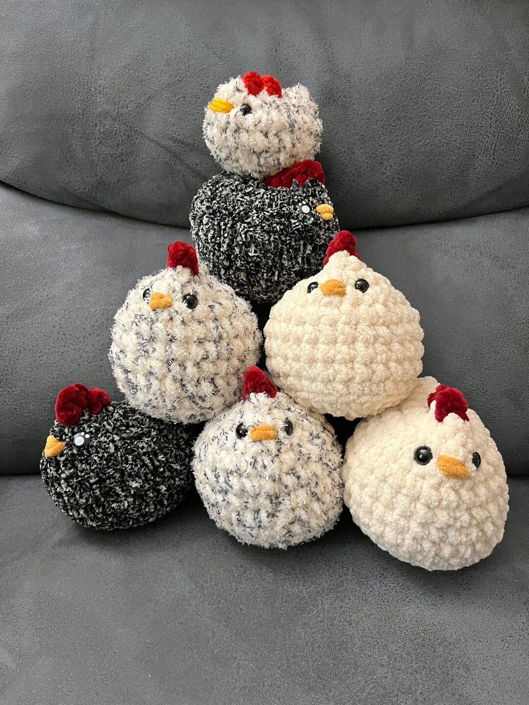 Crochet Chicken, Chicken Plushie, Farmhouse Chicken, Handmade Chicken ...