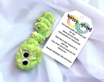 Crochet Worry Worm With Cute Verse - Etsy