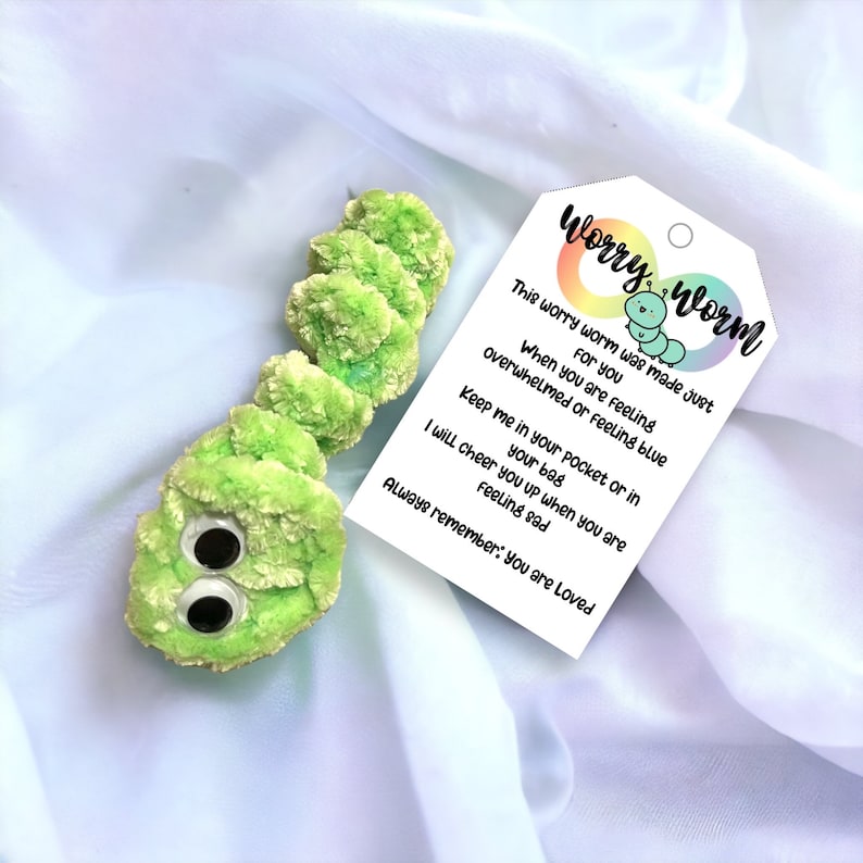 Worry Worm Product Tags, Printable, Digital Print, PDF File, Crochet ...