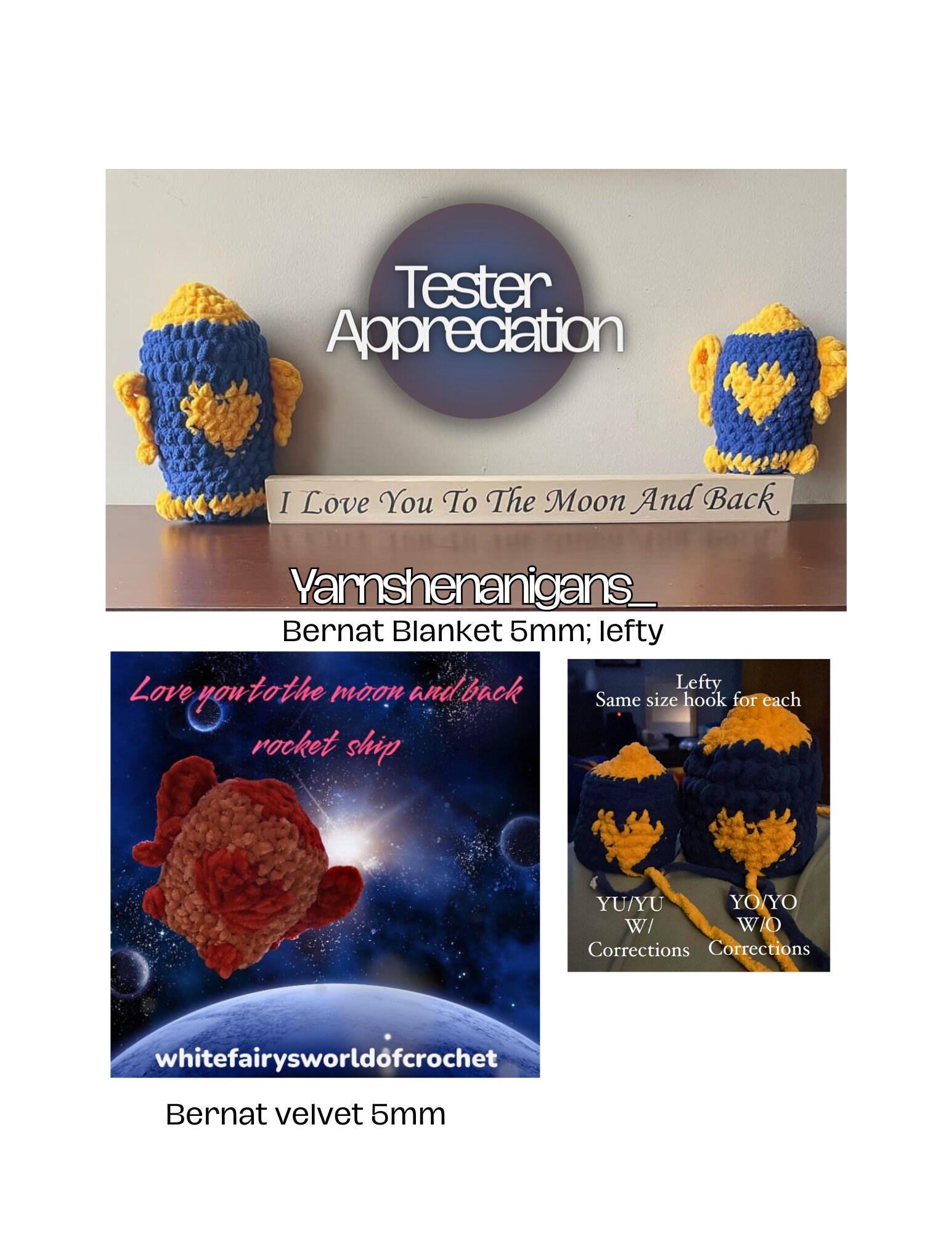 Rocket Ship Crochet Pattern With Free Printable Coloring Sheet, Rocket ...