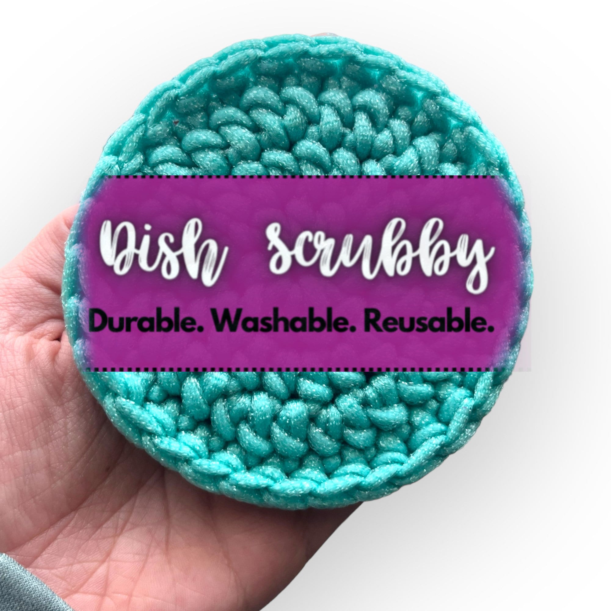 Dish Scrubby Product Tag, Printable Wrap Label, Product Sleeve ...
