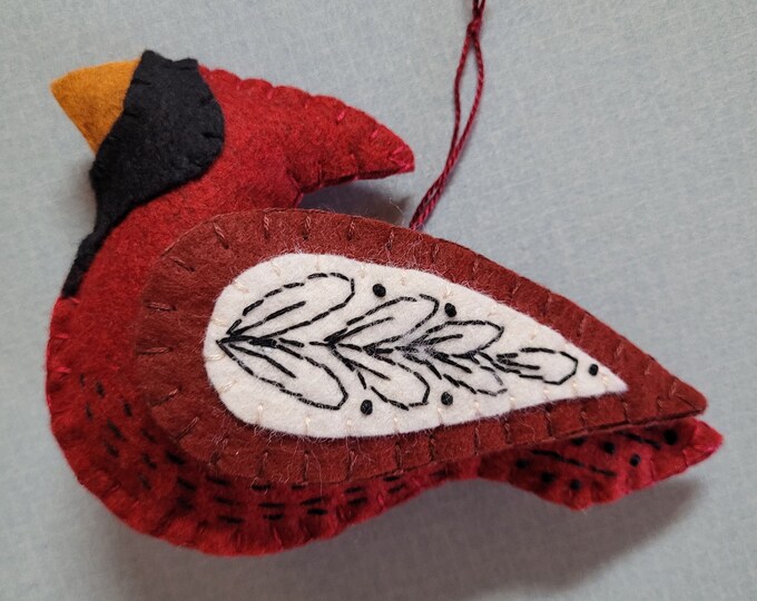 Cardinals Ornaments, Red Cardinals, Felt Red Birds,birds Felt Red ...