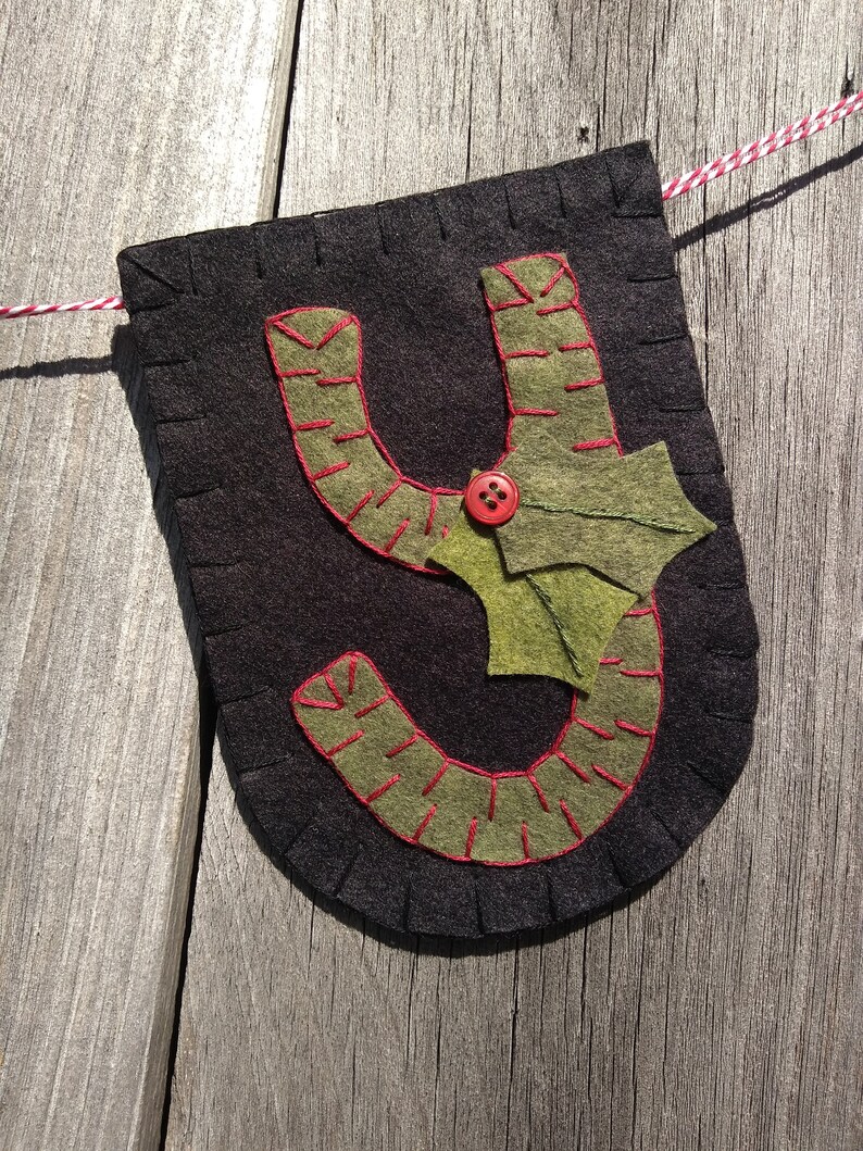 Christmas Joy Banners ,wool Blend Felt Banners ,buntings, Prim Felt ...