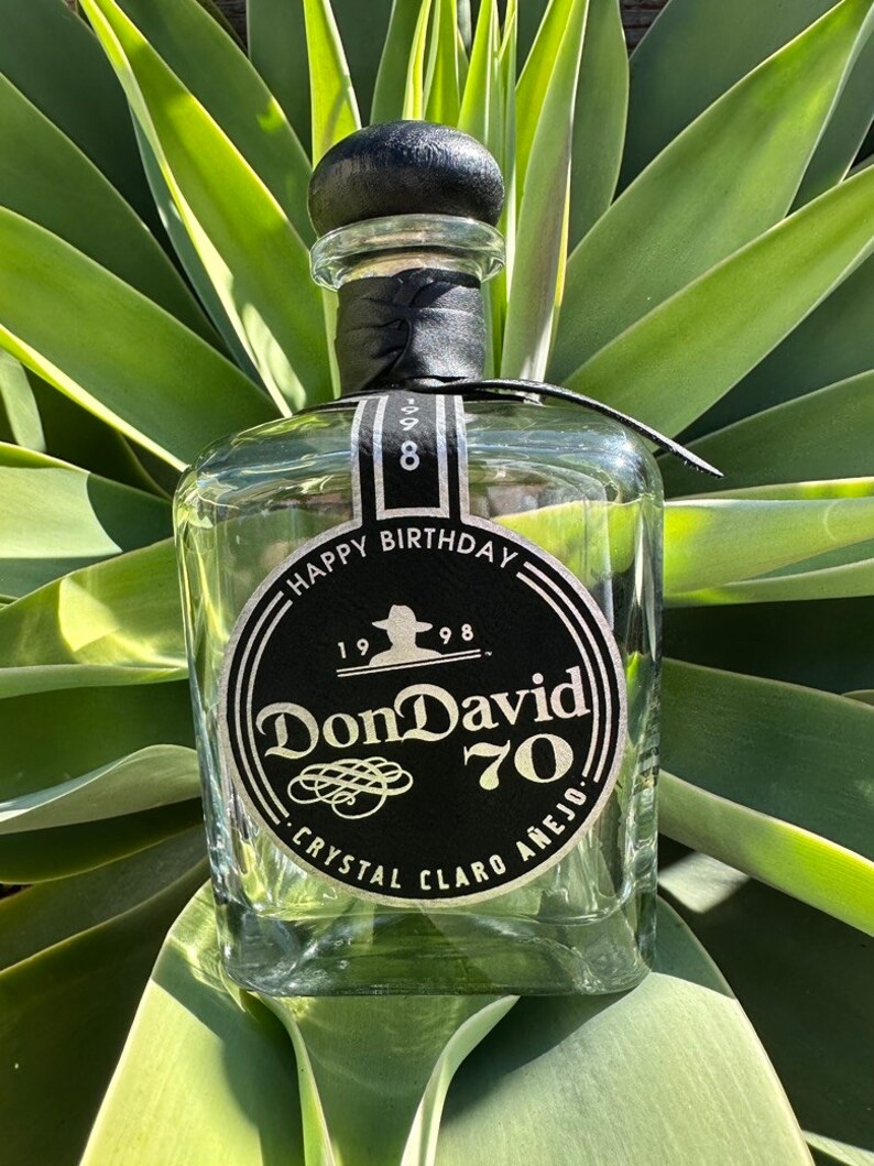 Don Julio 70 Custom Engraved Leather Label Overlay - Etsy