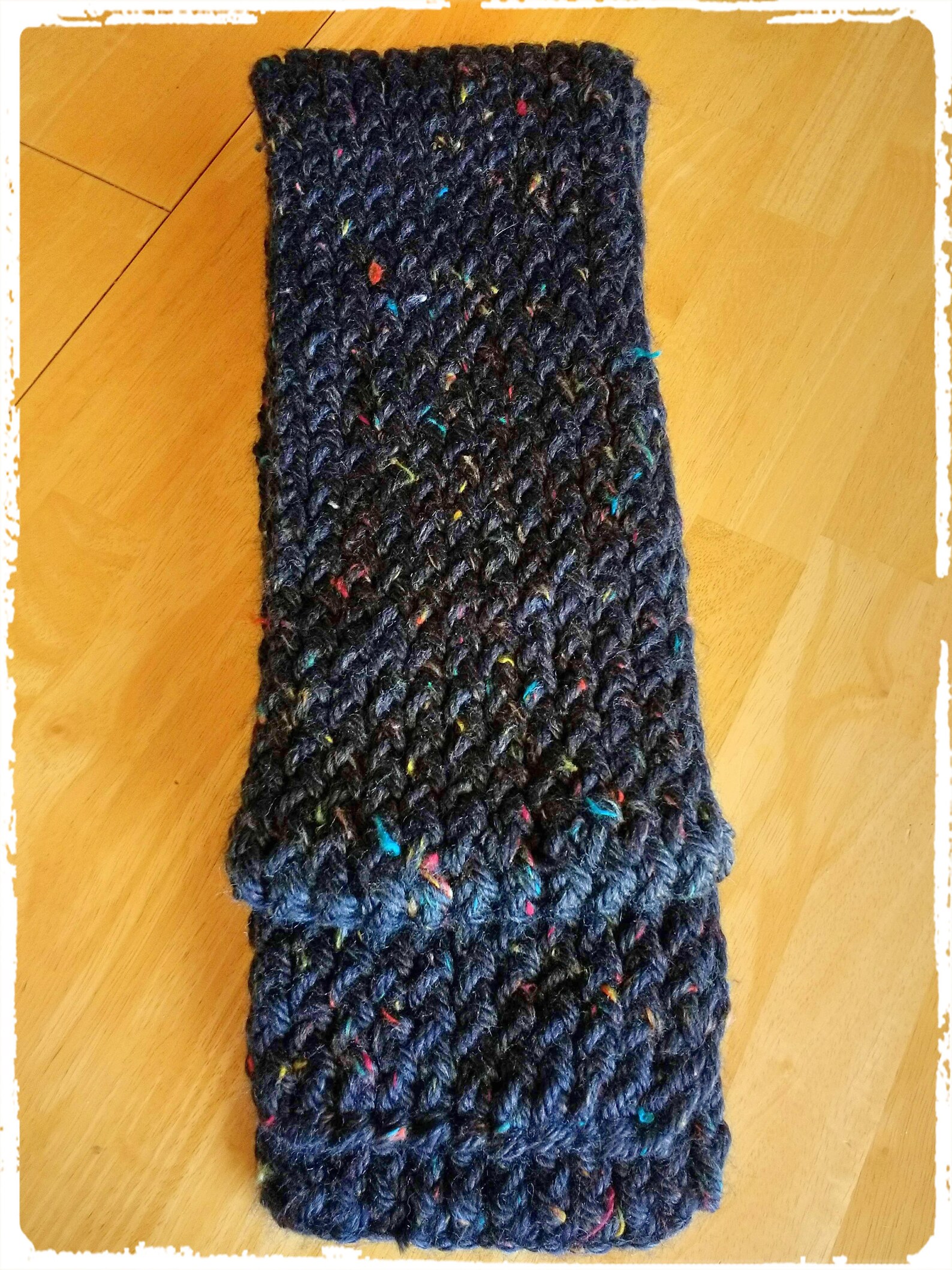 Beautiful Handmade Knitted Scarf, Very Tight Knitting on Both Ends, No ...