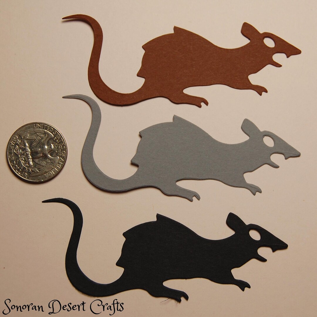 Set of 16 Scary Rats Die Cuts, Halloween Scary Rat Die Cuts, Halloween ...