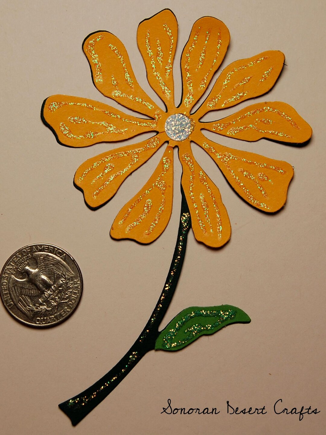 Set of 6 Embellished Daisy Die Cuts, Die Cuts, Paper Die Cuts, Paper ...