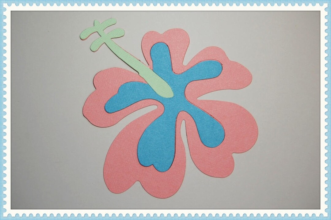 Set of 4 Hibiscus Flower Die Cuts, Paper Die Cuts, Paper Crafts, Card ...
