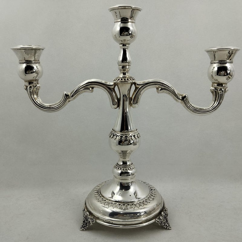 Silver Candelabra - Etsy