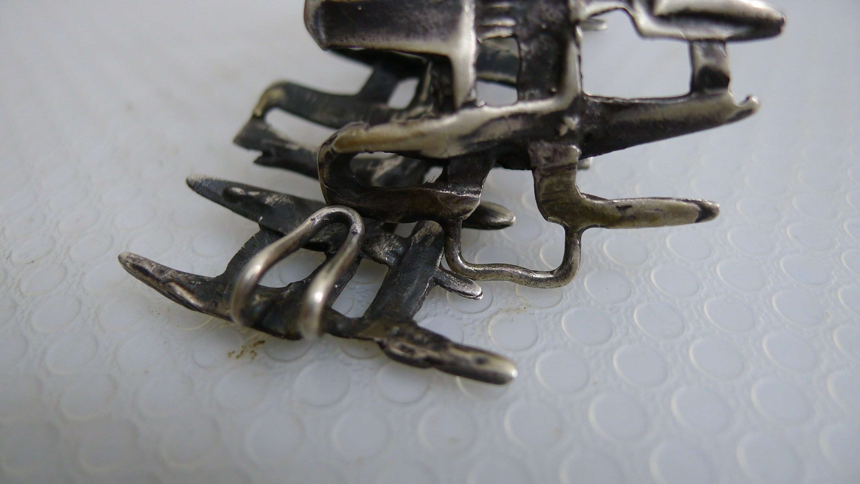 Barbed Wire Style Bracelet Vintage Handmade Silver - Etsy