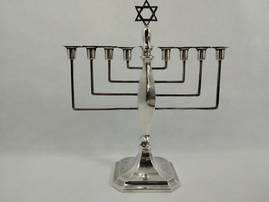 Judaica Hanukkah Menorah Rare Old Vintage Sterling Silver - Etsy