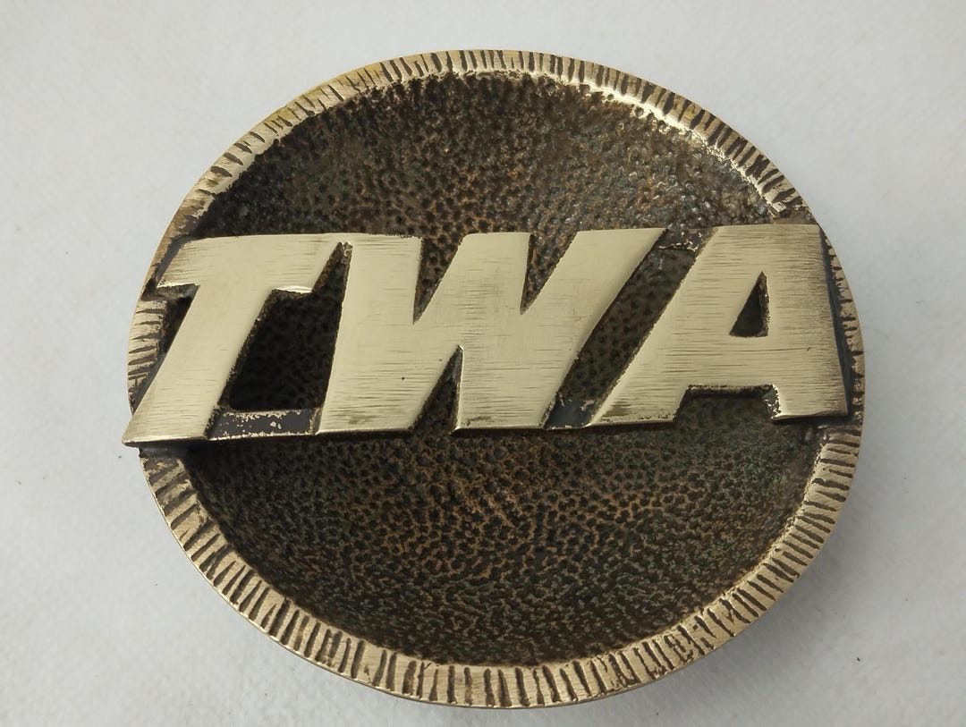 1950's TWA Airlines Solid Brass Ashtray Bowl - Etsy