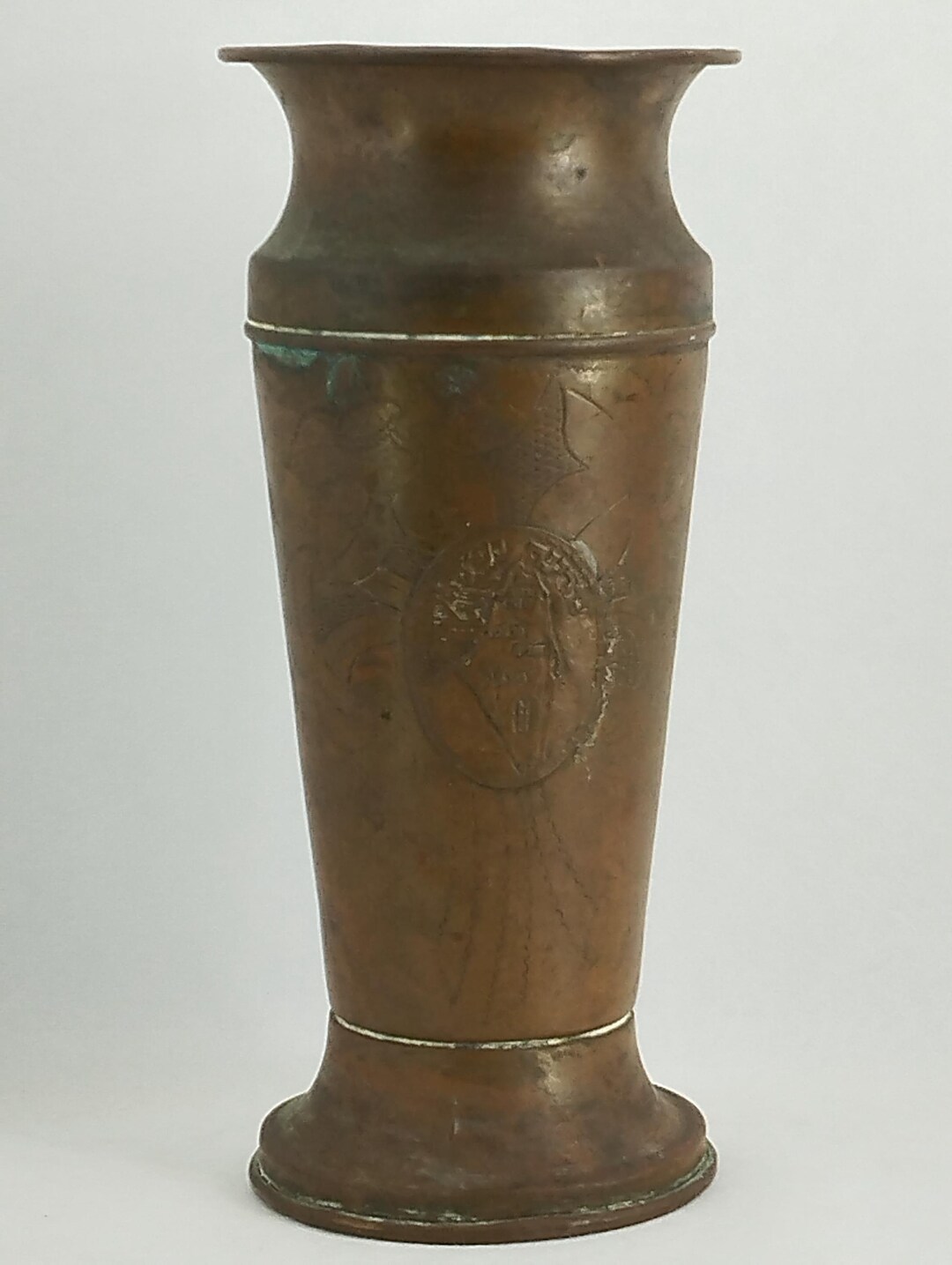 Rare Mid Century Hand Made Bronze Vase With a Small Country of Israel ...