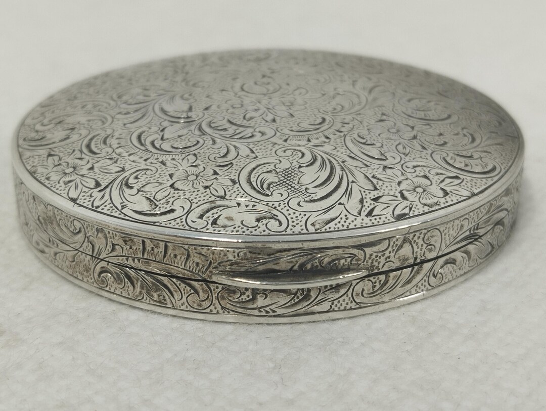 Small Silver Box Art Nouveau Engraving Beautiful Vintage - Etsy