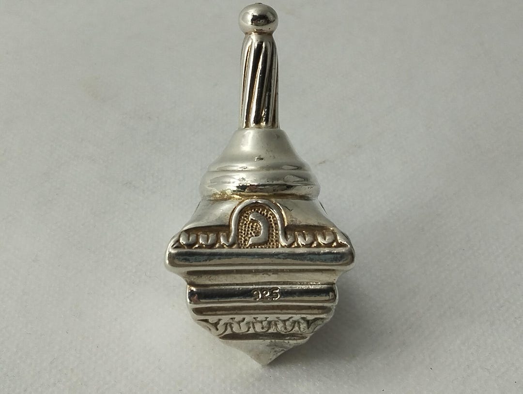 Jewish Hanukkah Dreidel 925 Silver Rare Vintage - Etsy