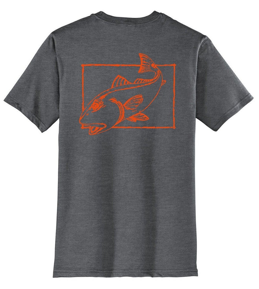 Closeout Sale Redfish Fishing Shirt, Red Drum Fishing T-shirt, Fishing ...