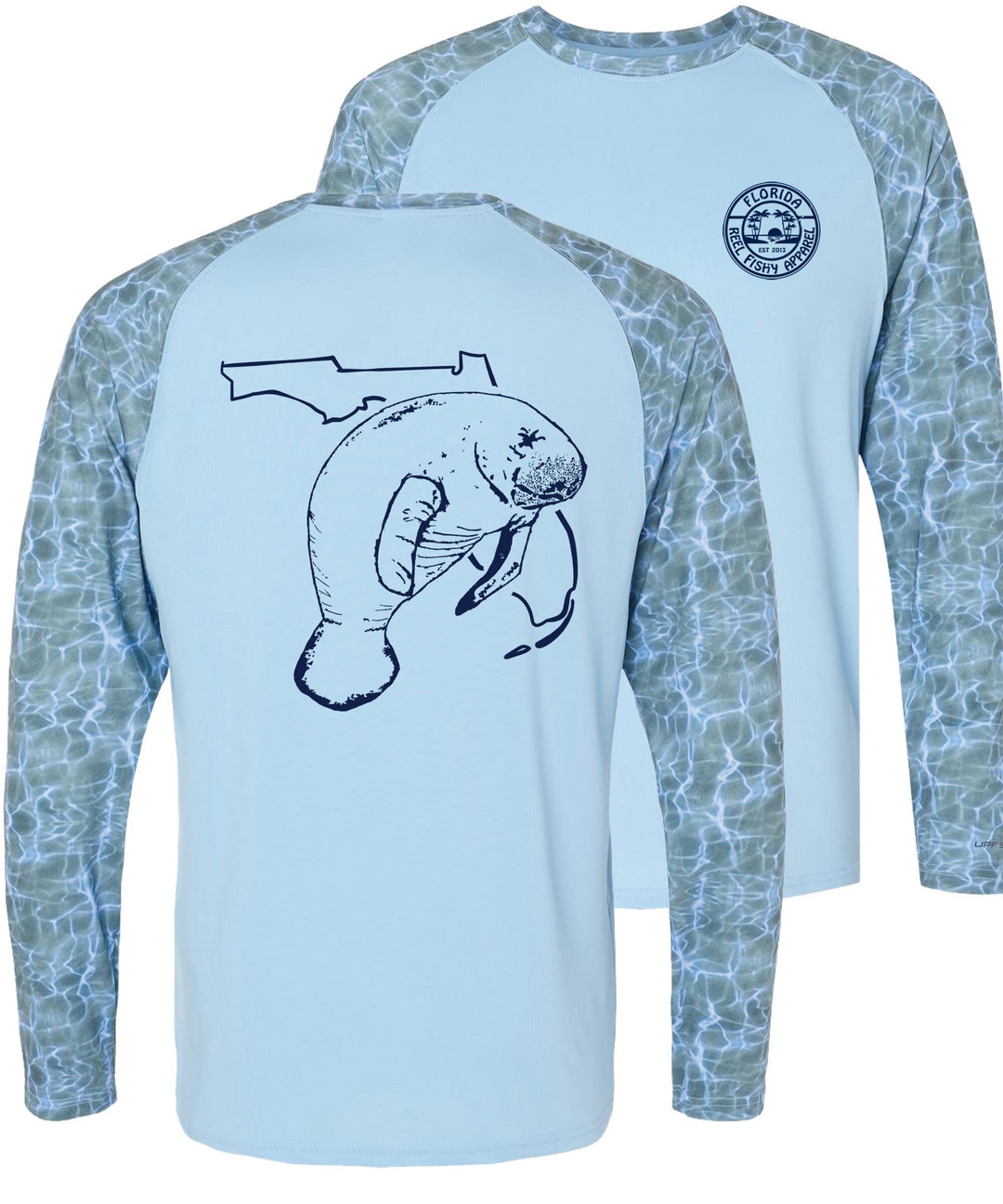 Florida Manatee Performance Shirt, 50+UPF Sun Protection Manatee Shirt ...