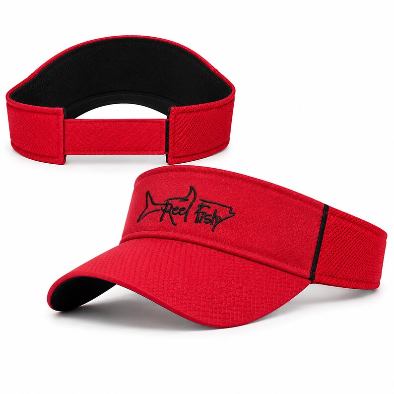 Fishing Performance Visor Moisture Wicking Embroidered Tarpon Angler ...
