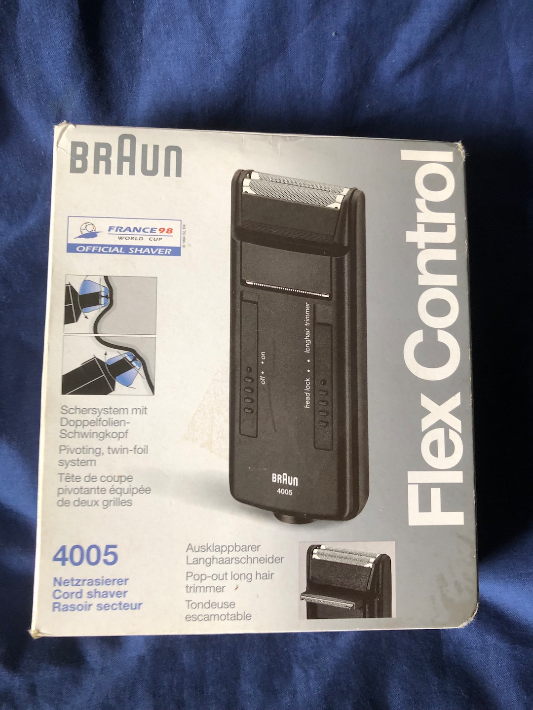 VTG 90s Braun Flex Control 4005 Cord Shaver Electric Razor Germany New ...