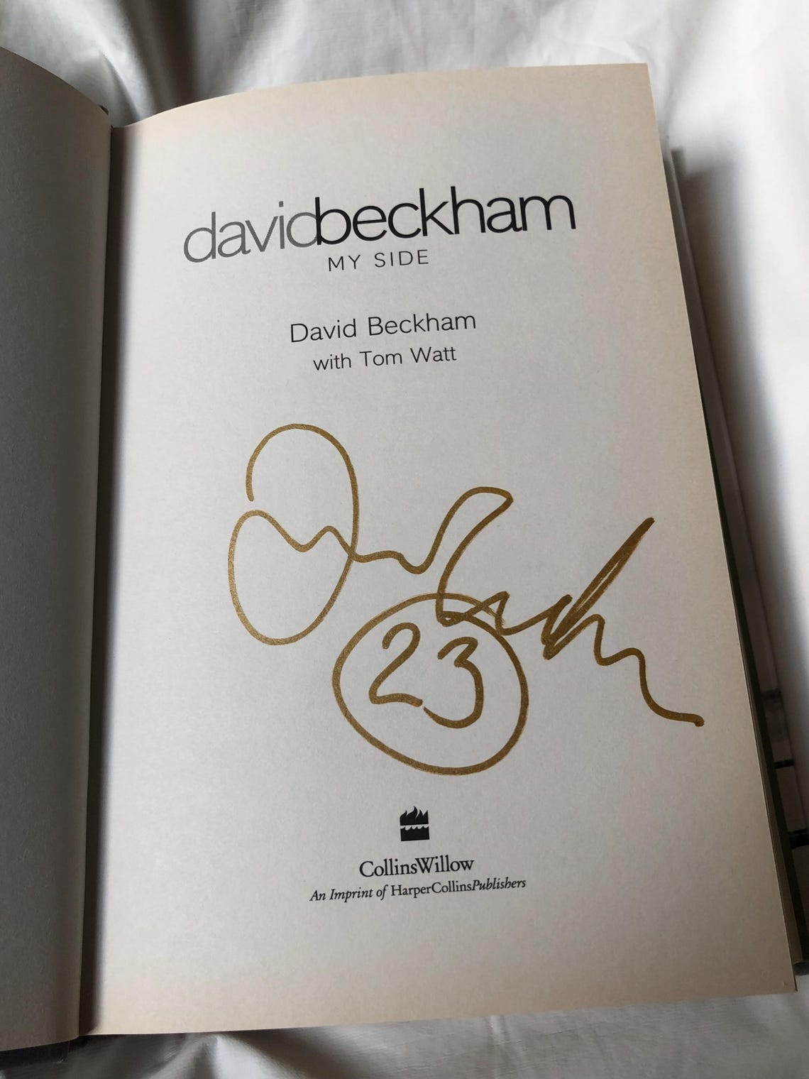 SIGNED David Beckham My Side HB Book First Edition - Etsy