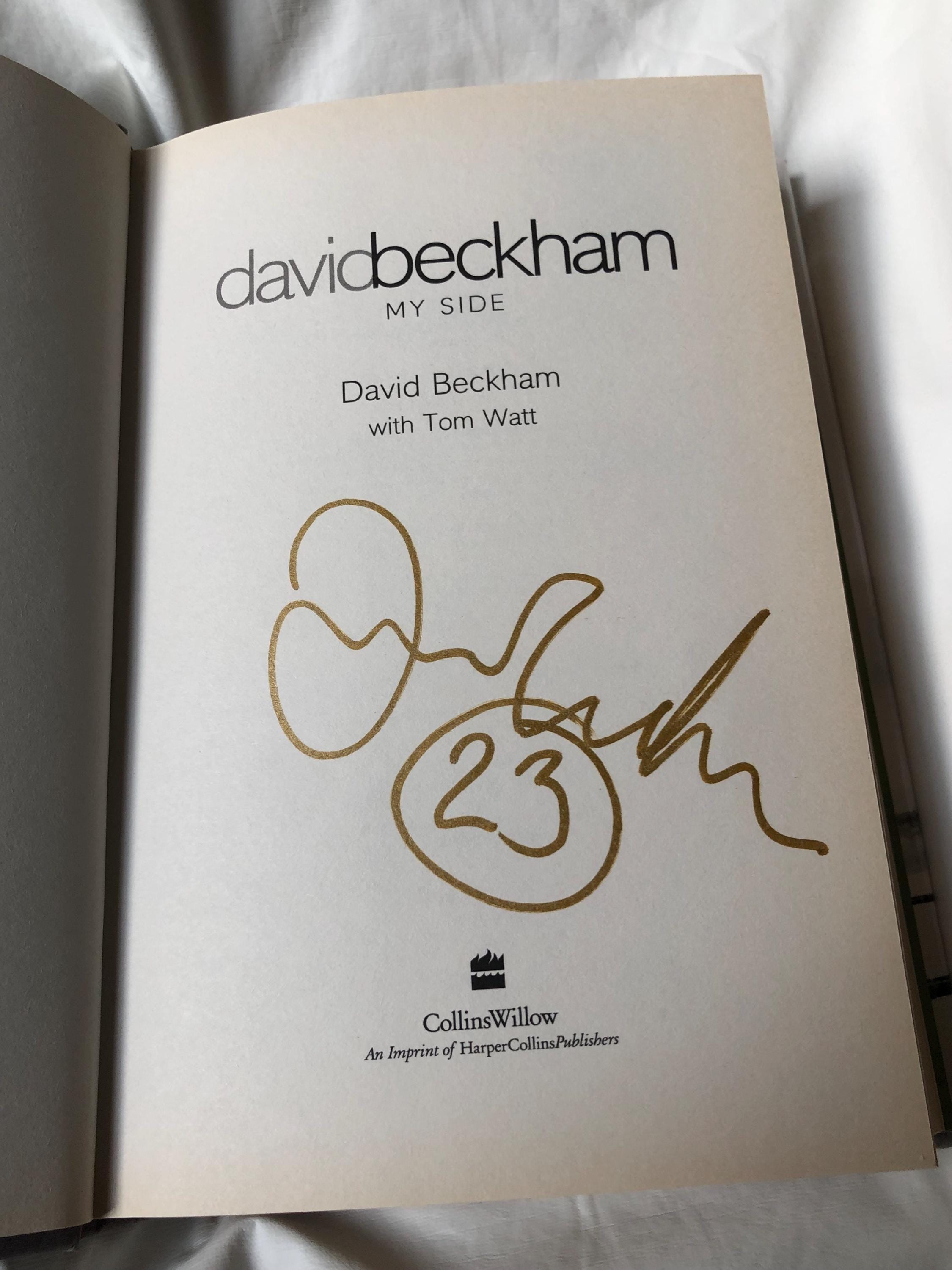 SIGNED David Beckham - My Side HB Book First Edition - Etsy