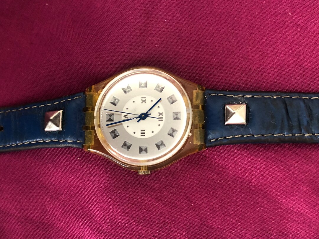 Vintage Swatch CIEL GK178 Ladies Watch 1994 Leather Band Minimalist ...