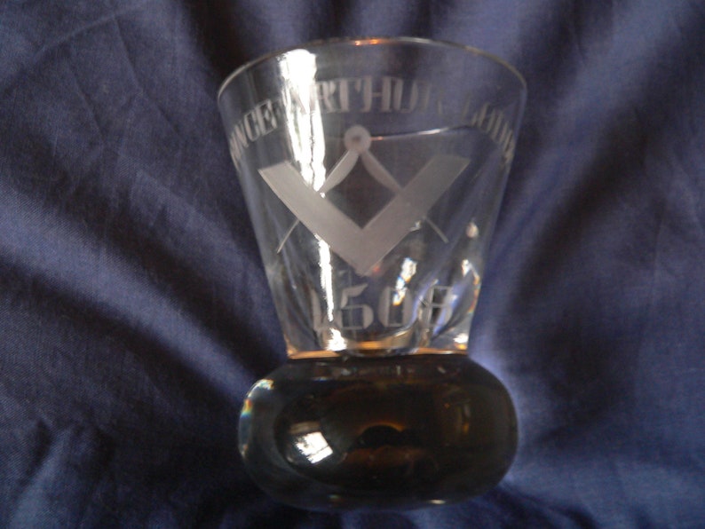 A Traditional MASONIC Firing Glass Engraved Prince Arthur Lodge No ...