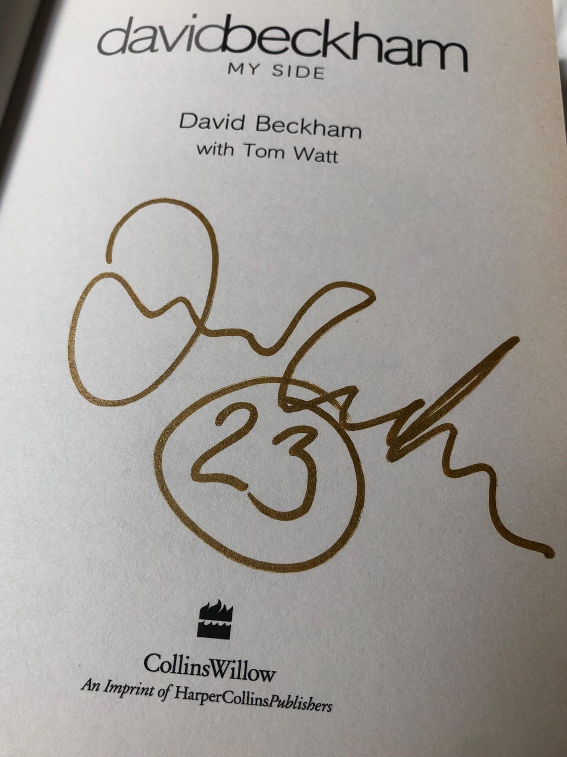 SIGNED David Beckham My Side HB Book First Edition - Etsy