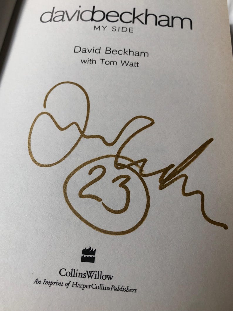 SIGNED David Beckham My Side HB Book First Edition - Etsy
