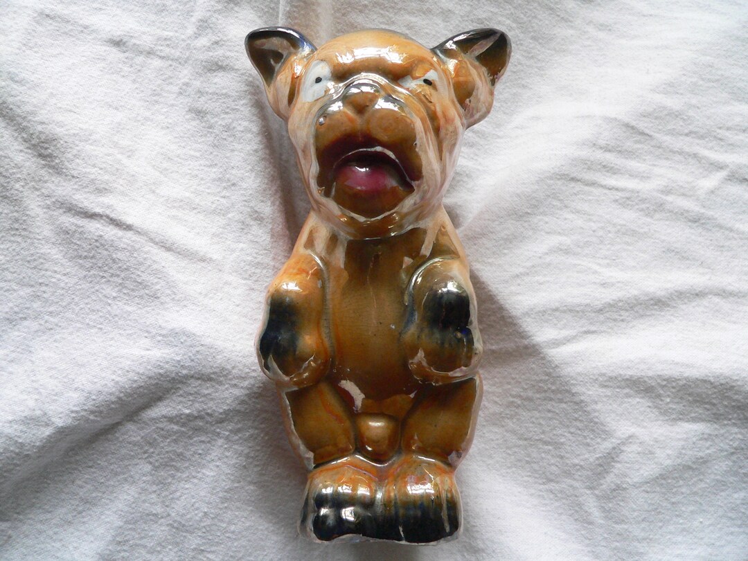 Early German Bonzo Dog Lustre Statue Lustreware Figurine Comic ...