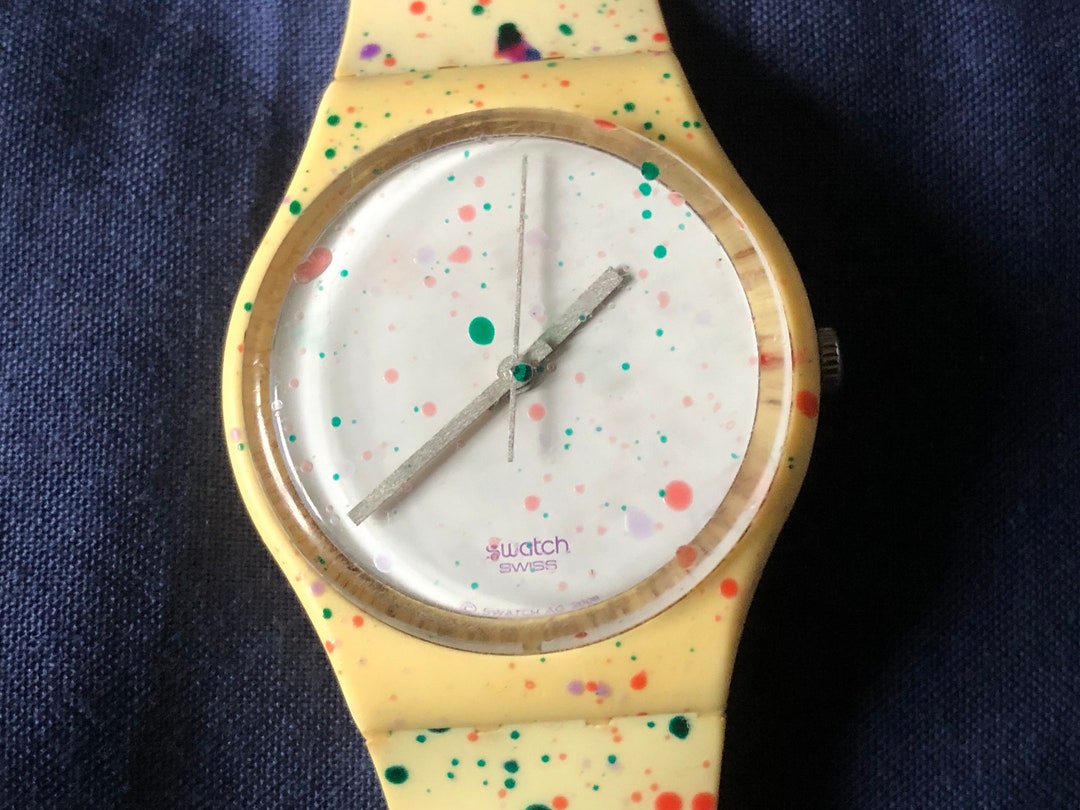 Vintage SWATCH Watch Splatter Paint Model GW105 2009 - Etsy