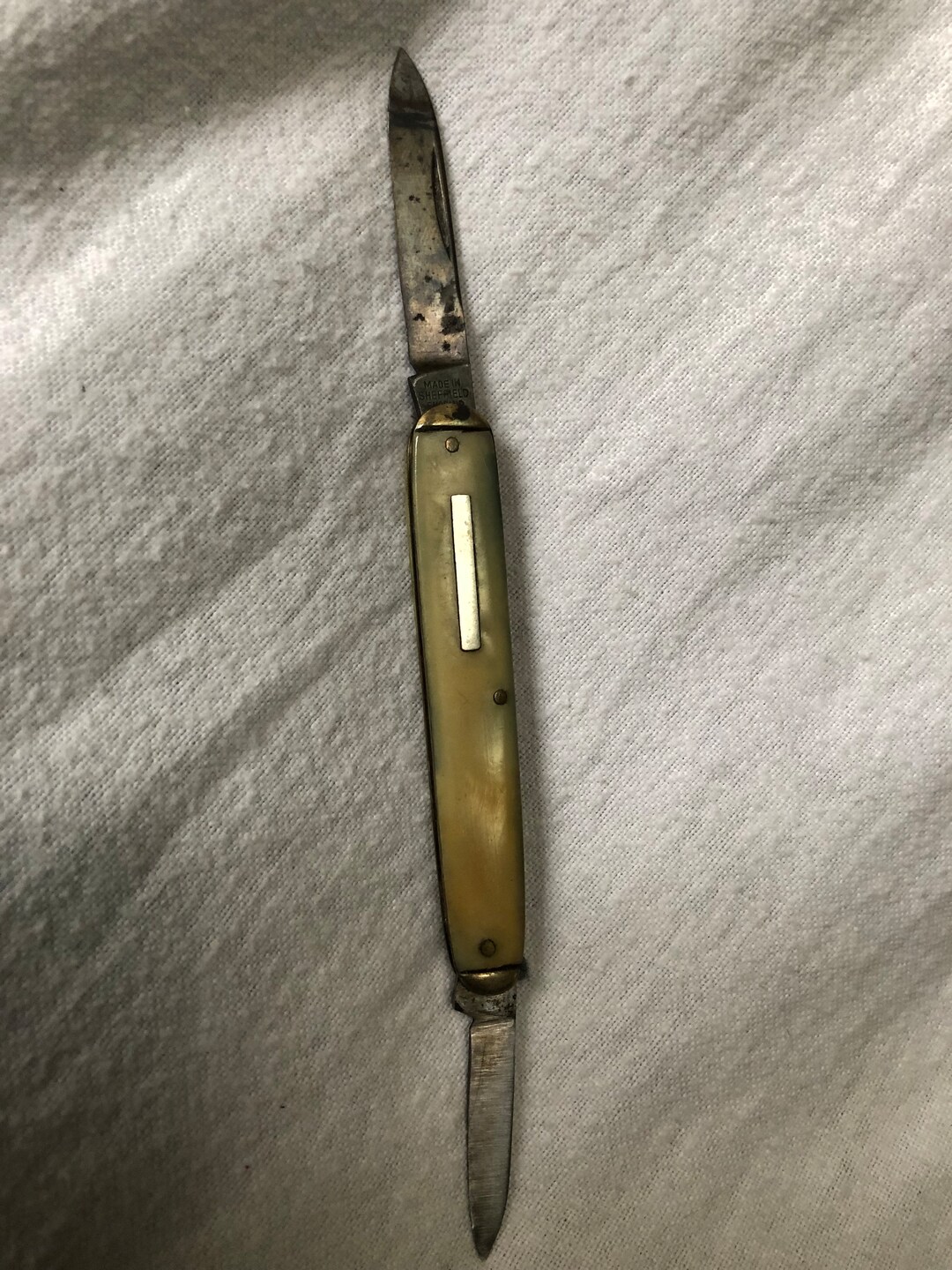 Genuine Richards Lamp Post Mother of Pearl Pen Knife Sheffield England ...