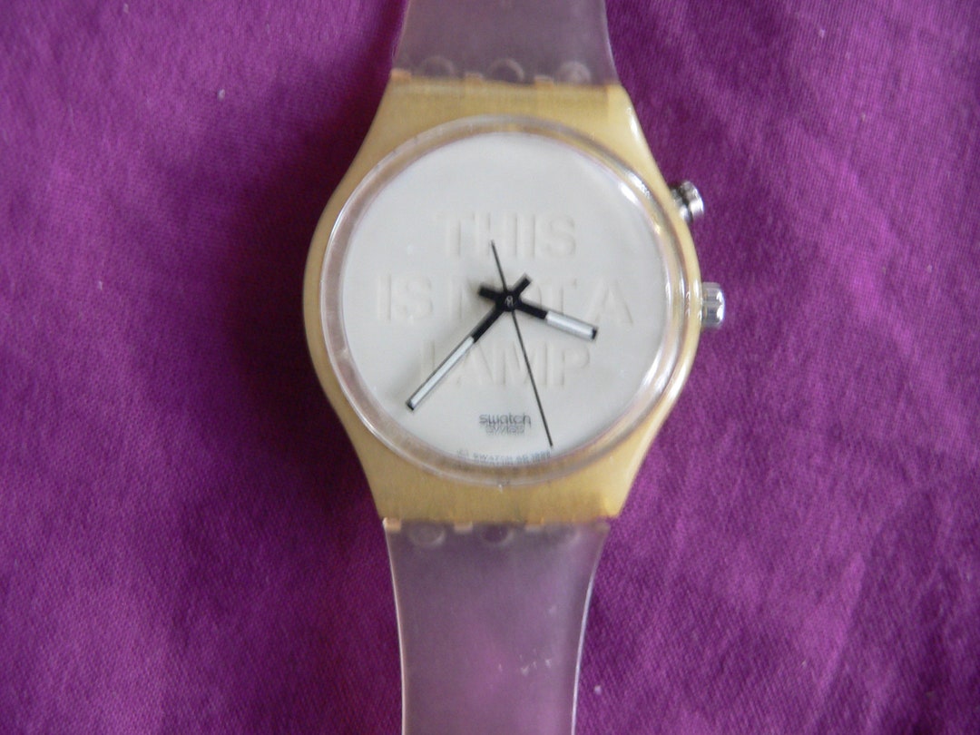 RARE Swatch This is Not a Lamp GW900 Watch Gent Backlight Function 1997 ...