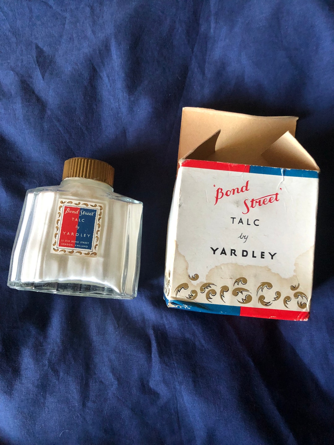 RARE Boxed 1970s Yardley London Talcum Powder Jar Bottle Talc Vintage ...
