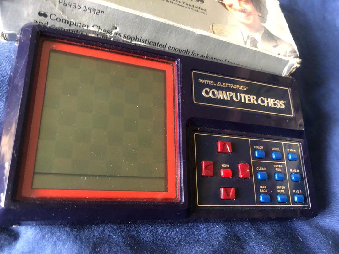 Rare Vintage 1980 Mattel Electronics Computer Chess Handheld Game LCD ...