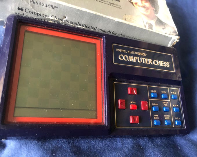 Rare Vintage 1980 Mattel Electronics Computer Chess Handheld Game LCD ...