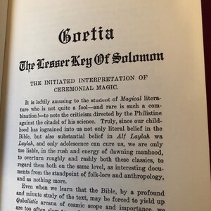 The Lesser Key of Solomon Goetia the Book of Evil Spirits Dr. L W De Laurence 1916 First Edition ...