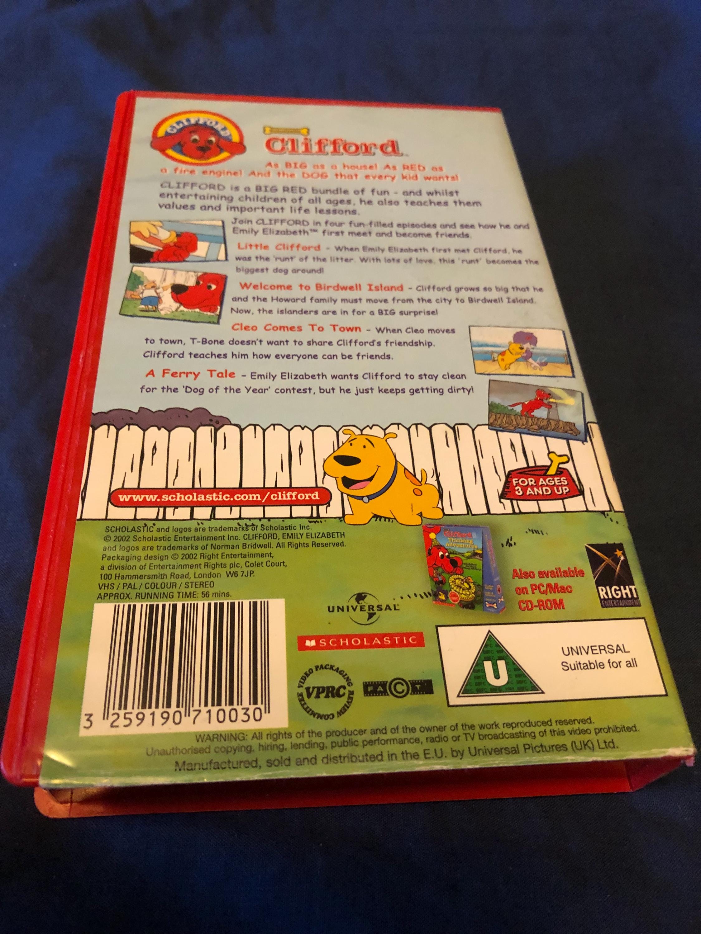 Clifford the Big Red Dog Pal VHS Video Tape Rare 2002 RED CASE Vintage ...