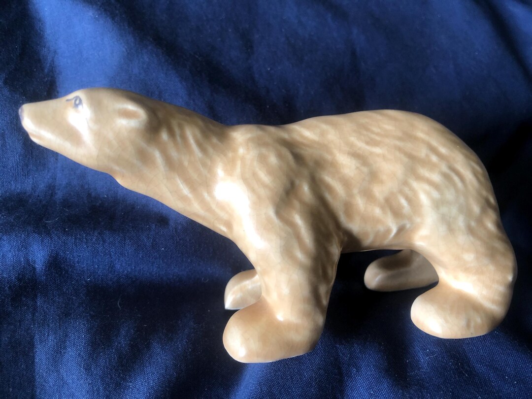 SYLVAC Pottery Polar Bear Figurine Beige British Mid Century 1950s 1372 ...