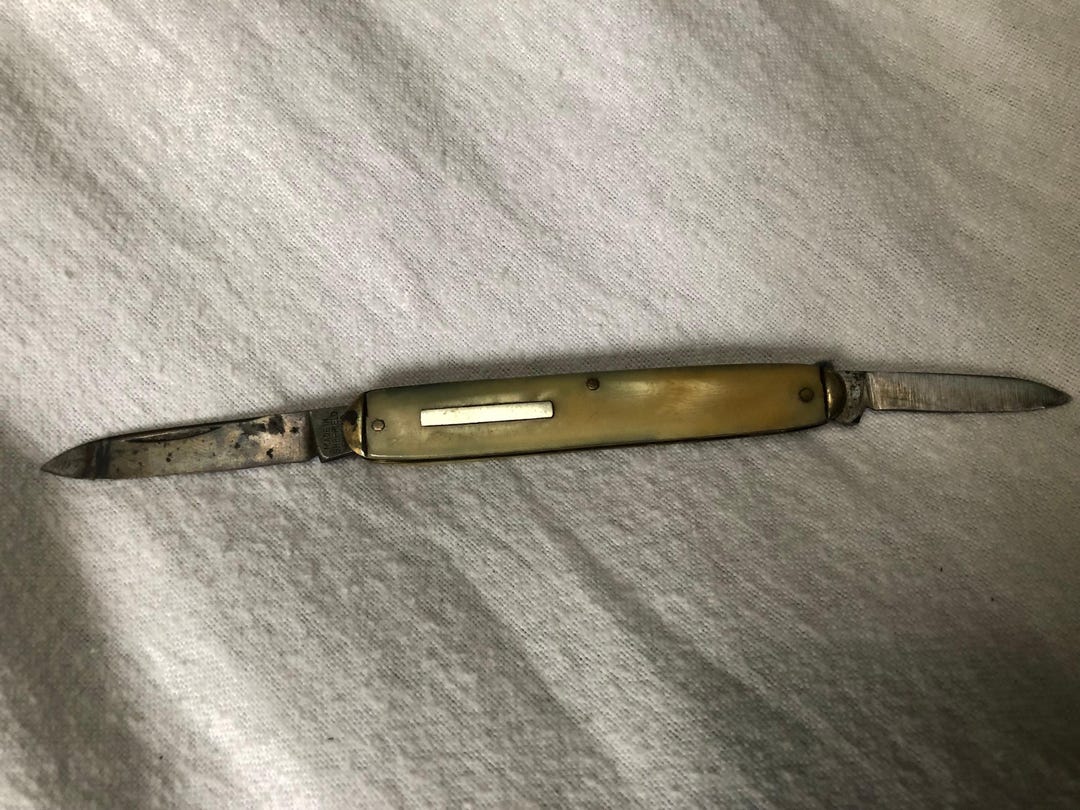 Genuine Richards Lamp Post Mother of Pearl Pen Knife Sheffield England ...